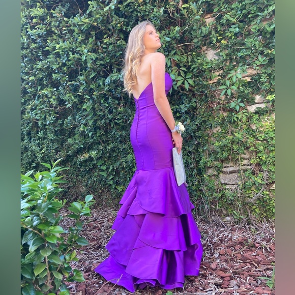 madison james | Dresses | Bright Purple Madison James Prom Formal Gown ...